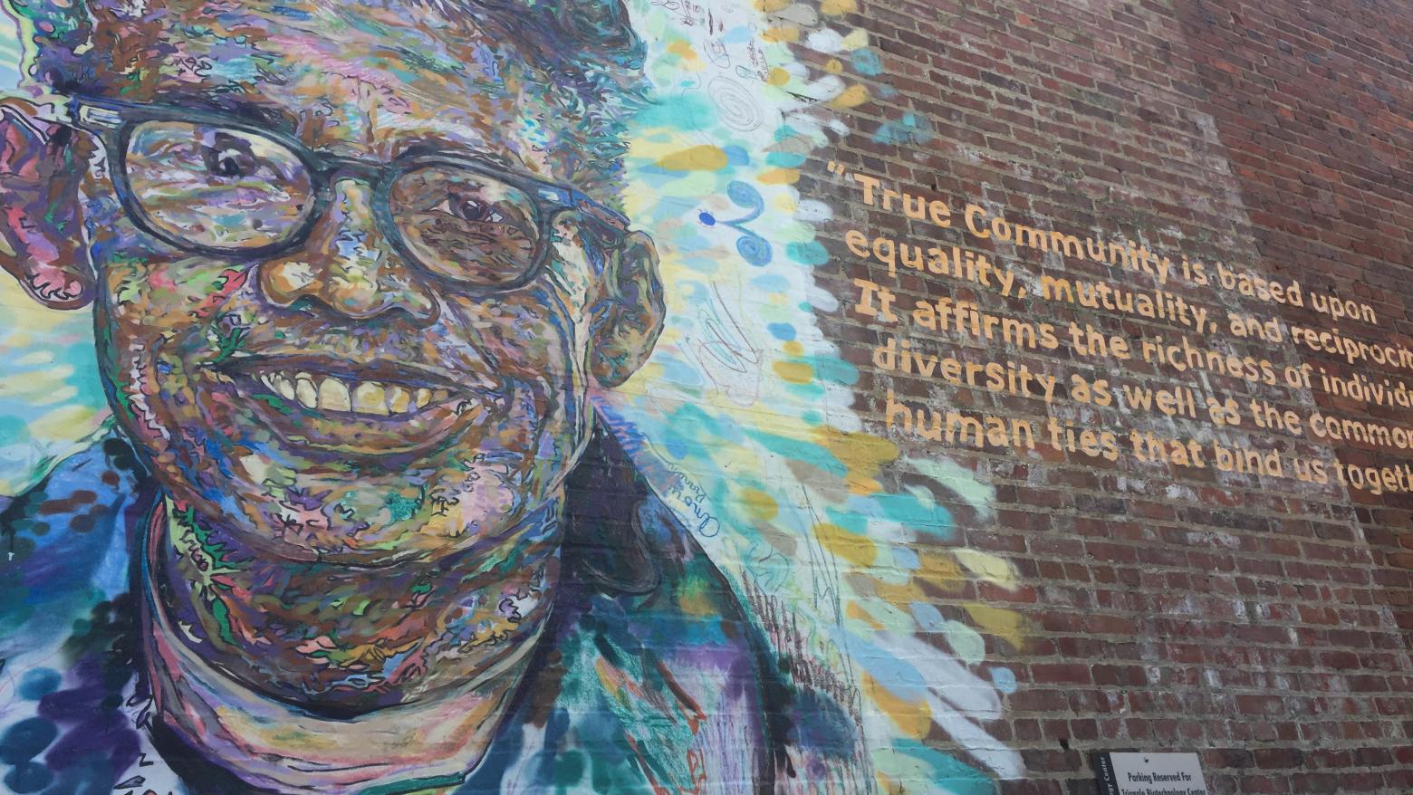 "Pauli Murray and True Community" mural by Brett Cook | Discover Durham