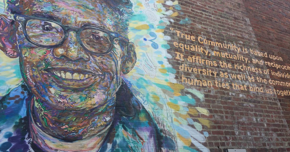 "Pauli Murray and True Community" mural by Brett Cook | Discover Durham