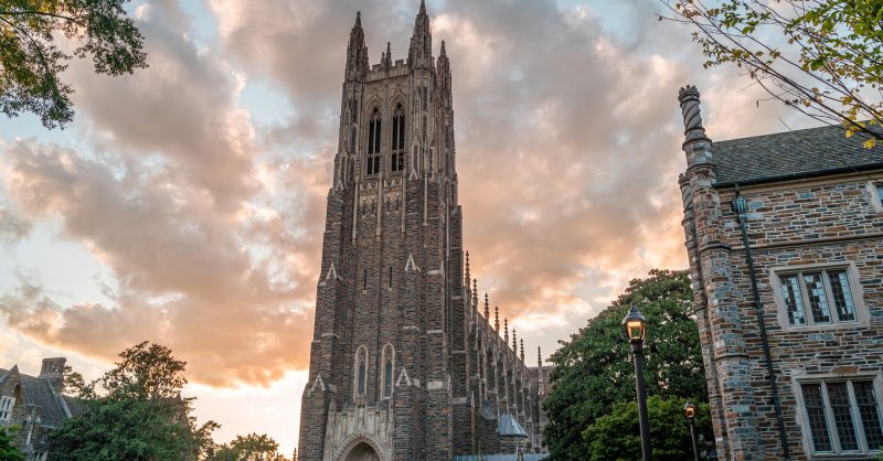 Duke University Chapel Duke University Duke Chapel In Spring North